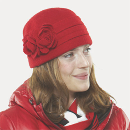 Wool-Toque with Flowerapplikation | McBURN